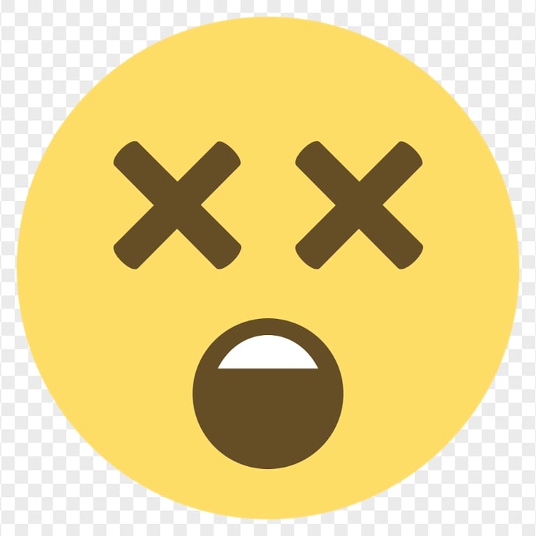 Yellow Oops Emoji Face Dizzy Emoticon | Citypng
