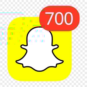 Snapchat Square App Icon With 1000 Notifications | Citypng
