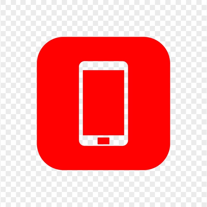 HD Red Square Modern Smartphone Icon Transparent PNG | Citypng