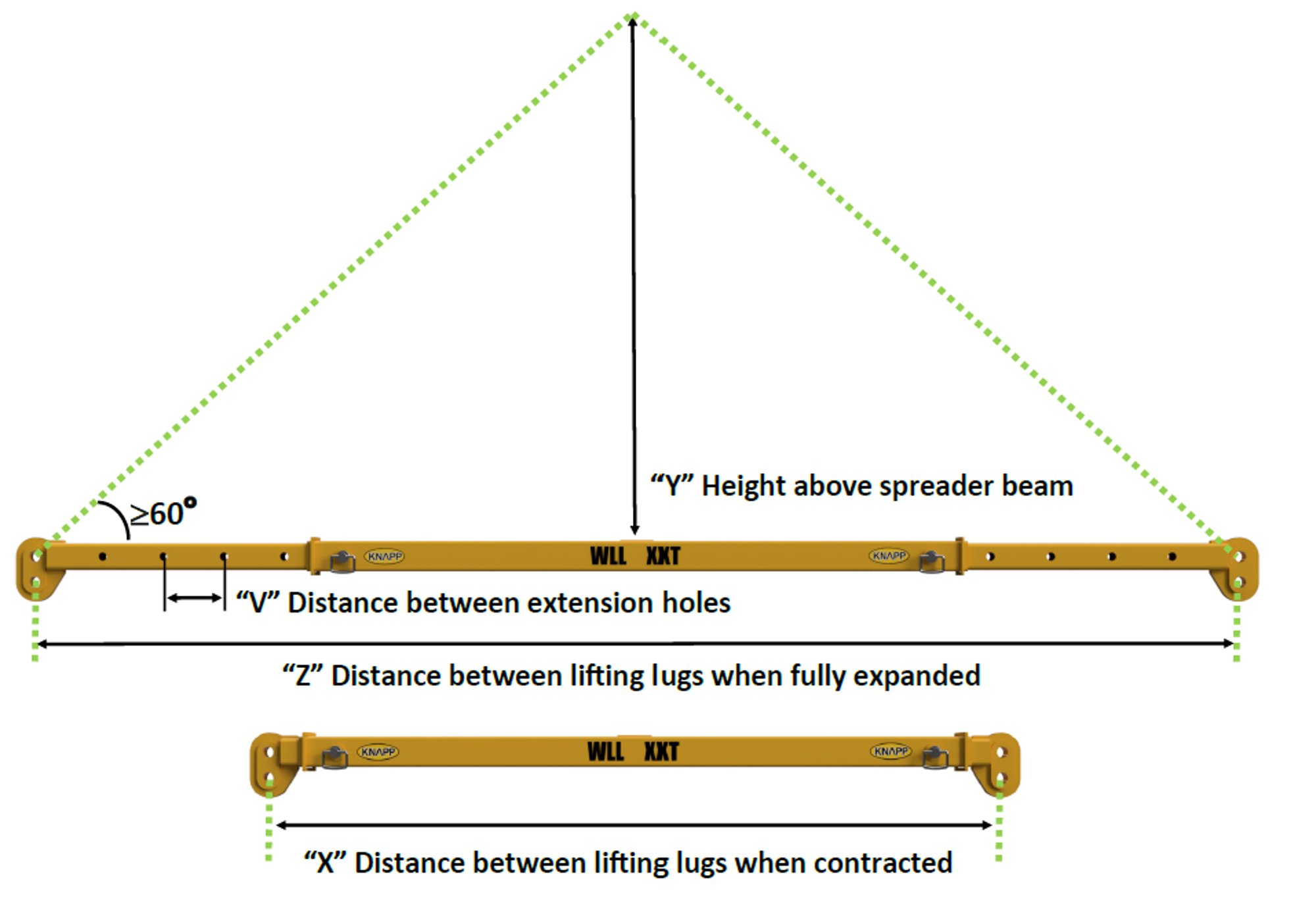 20-30T Double Telescopic Adjustable Spreader Beam End Lifting Lugs ...