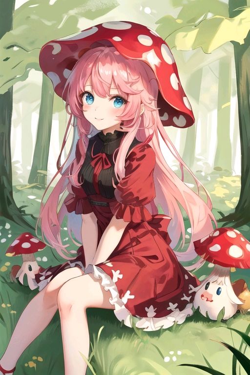 Anime Mushroom Girl