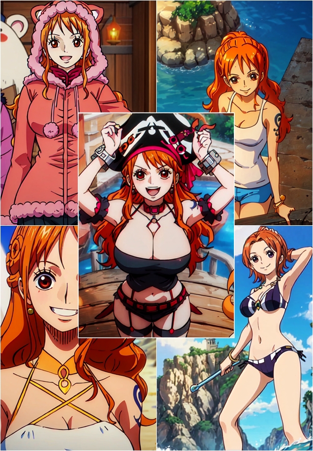 Nami (One Piece) Films Outfit Pack ｜AI Art LoRA Model | PixAI