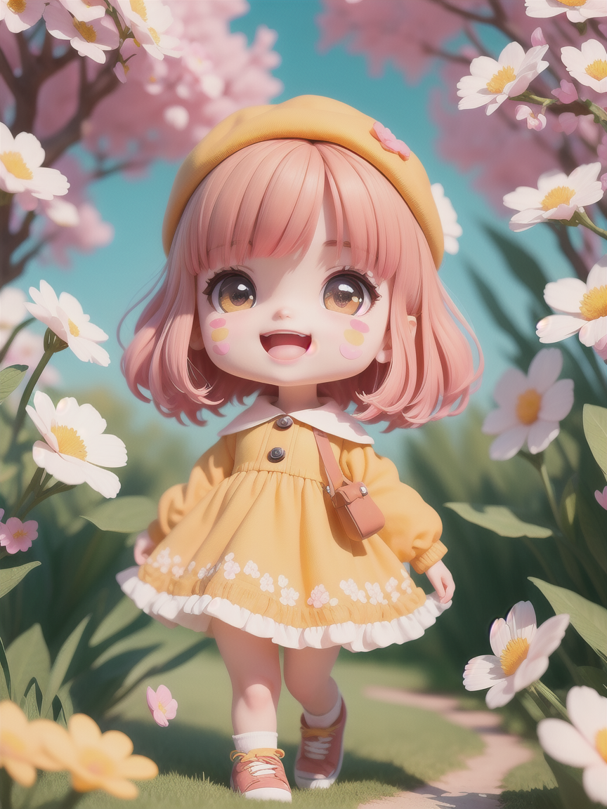 Cute Anime Chibi Girl Blushing