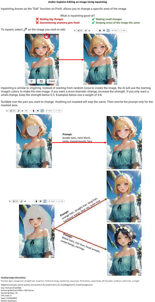 Inpainting Guide AI Art | PixAI