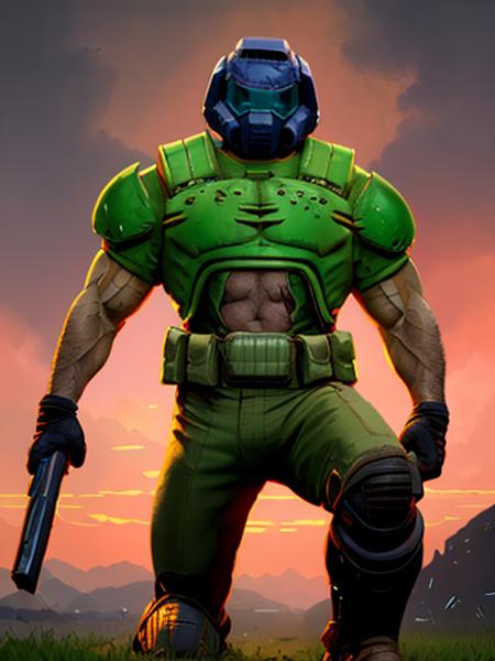 AI Art LoRA Model: Classic doomguy | PixAI