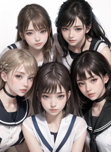 multiple girls group ｜AI Art LoRA Model | PixAI