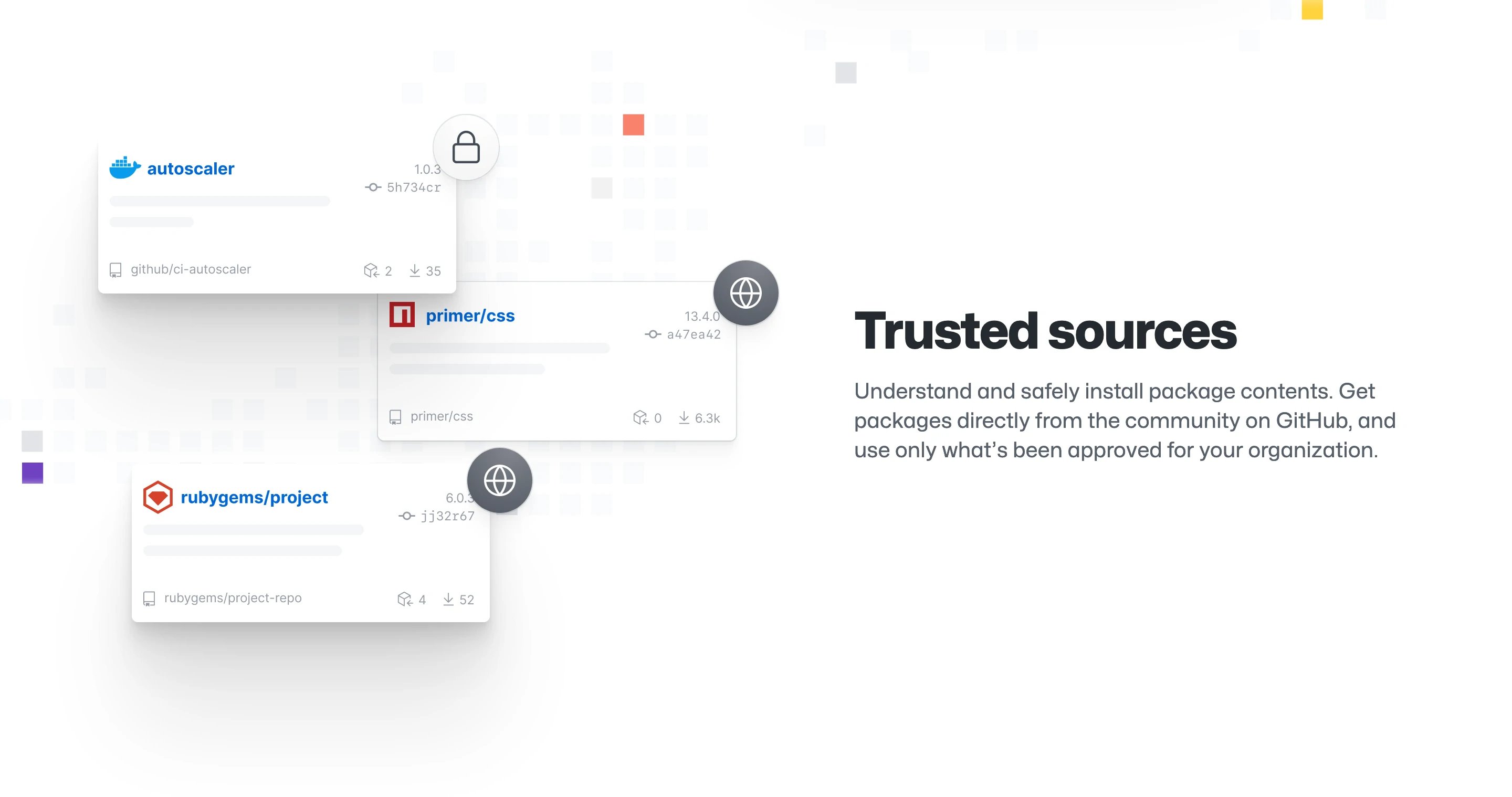 GitHub Package Page Section Source | Feature Section Design Design