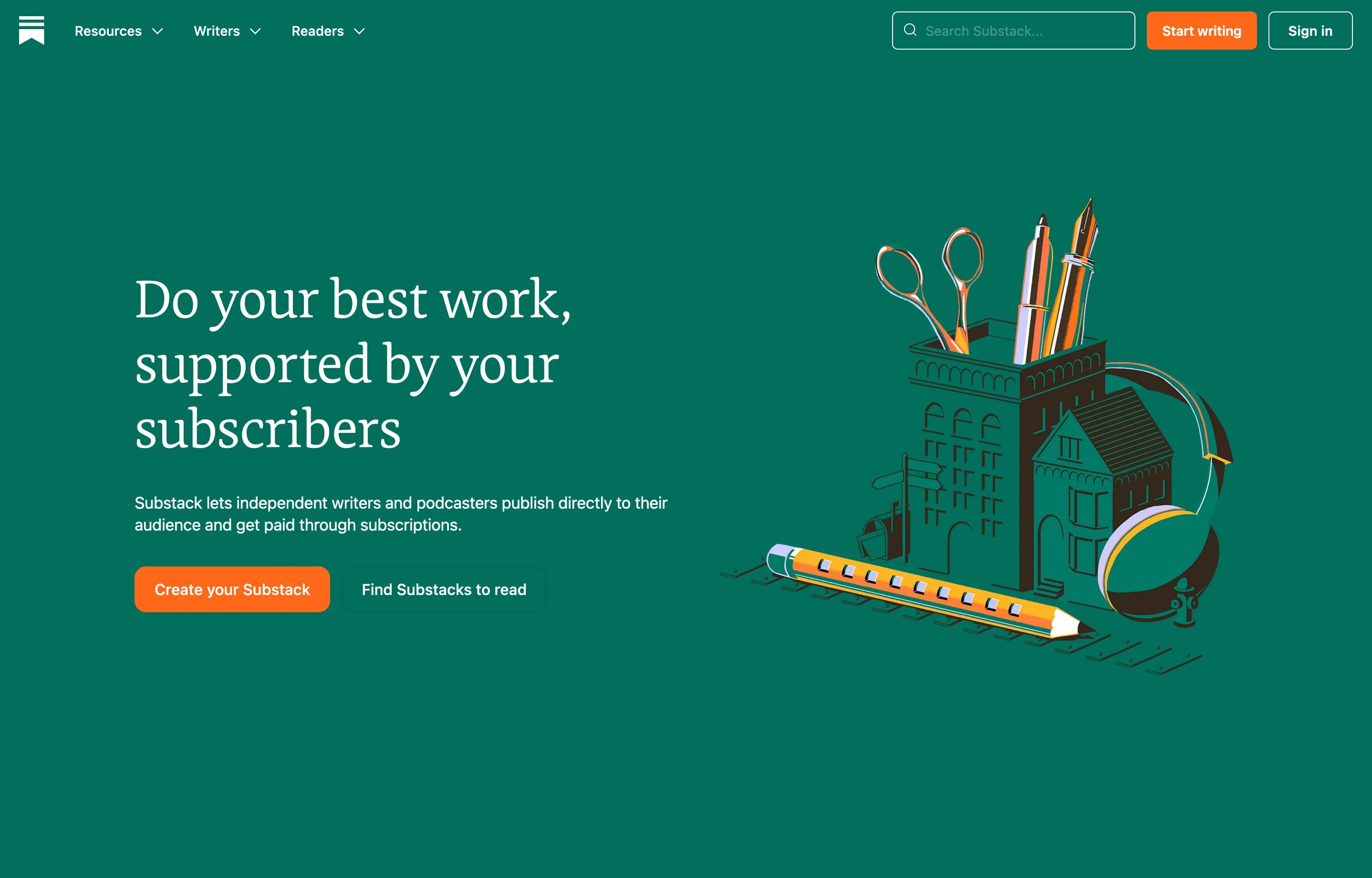 Substack Home Page Section Hero | Hero Section Design Design
