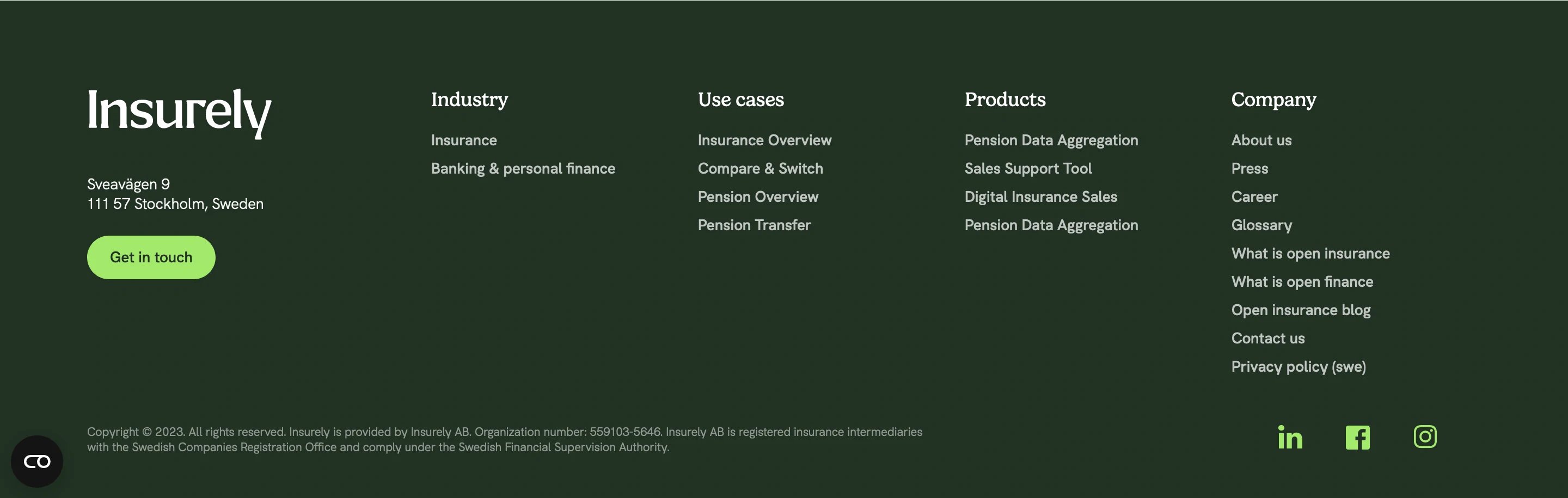 Insurely Home Page Section Footer | Footer Section Design Design