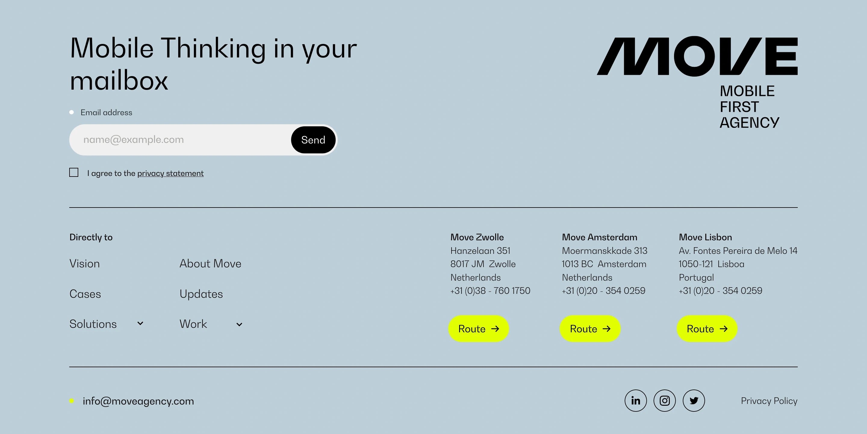 Move Agency Home Page Section Footer | Footer Section Design Design