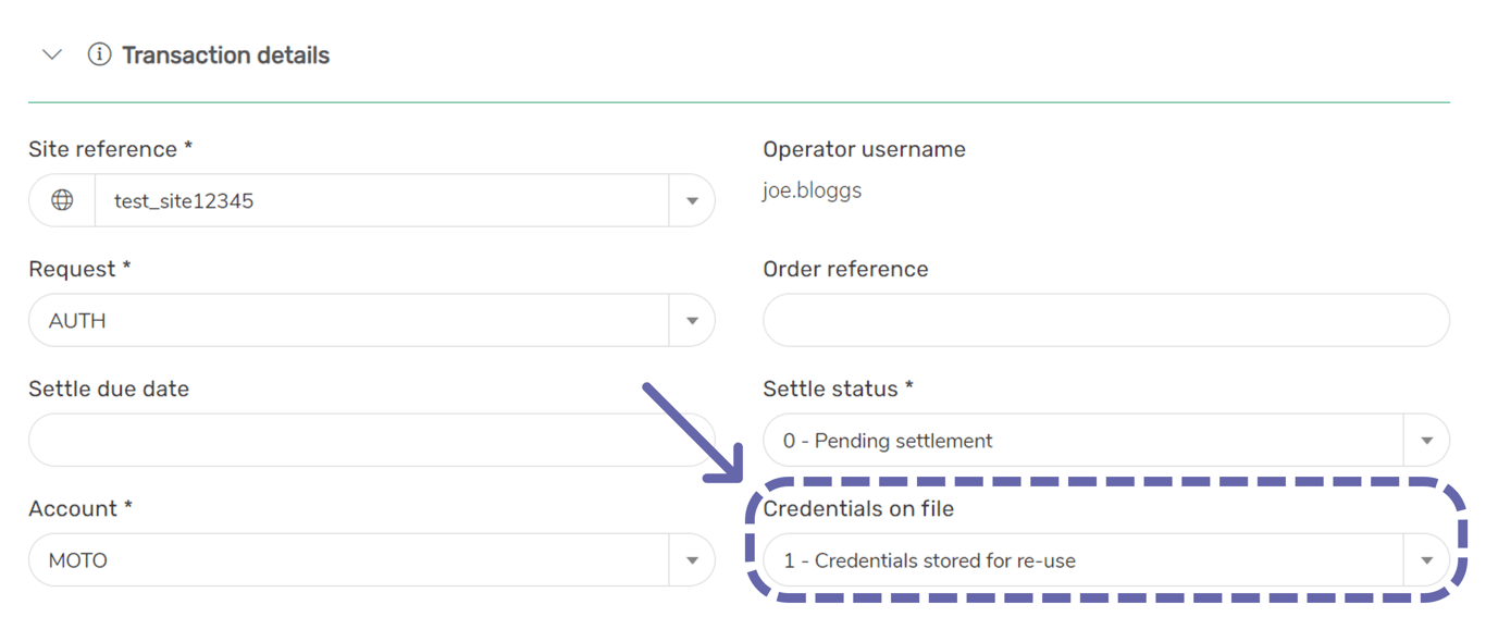 Credentials on File – Trust Payments