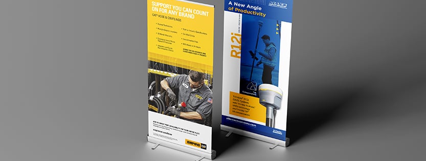 Retractable Banner Printing – Large, Table Top, Double Sided