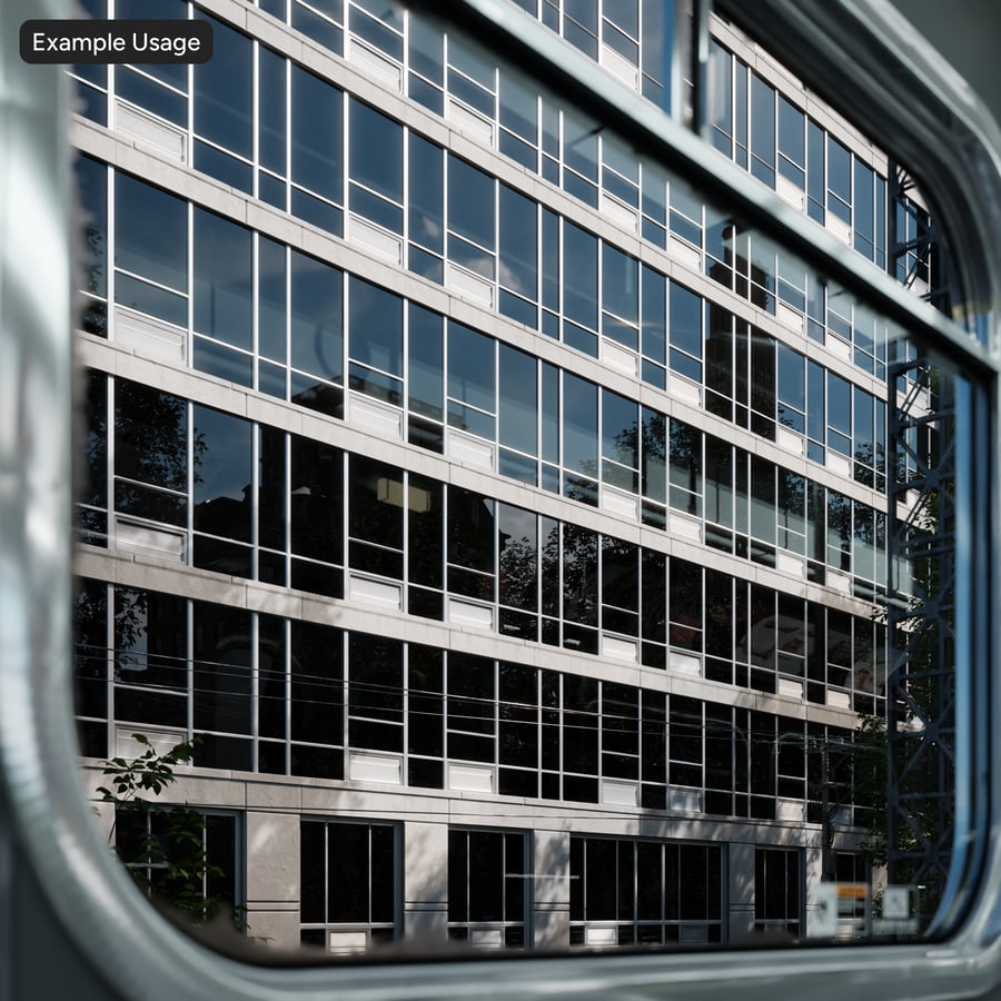 Modern Office Building Facade Aerial Texture, White - Poliigon
