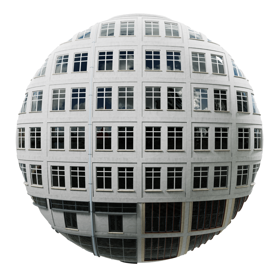Building Facade Wall Aerial Texture, White - Poliigon
