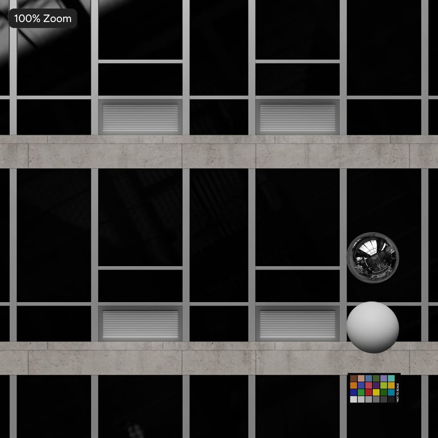 Modern Office Building Facade Aerial Texture, White - Poliigon