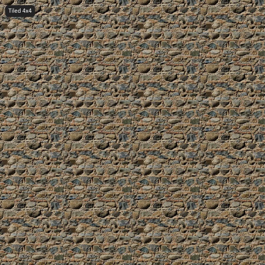 Brick and Rubble Stone Wall Texture, Muddy Brown - Poliigon Brick and Rubble Stone Wall Texture, Muddy Brown - Poliigon