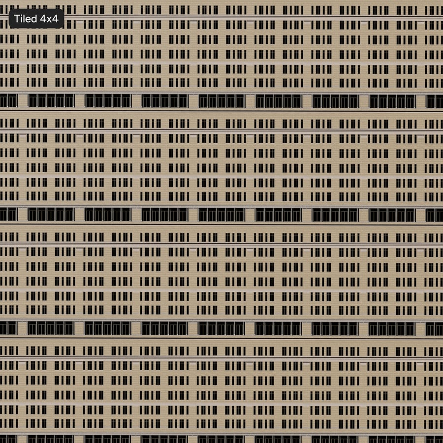 Beaux-Arts Brick Facade Aerial Texture, Cream - Poliigon