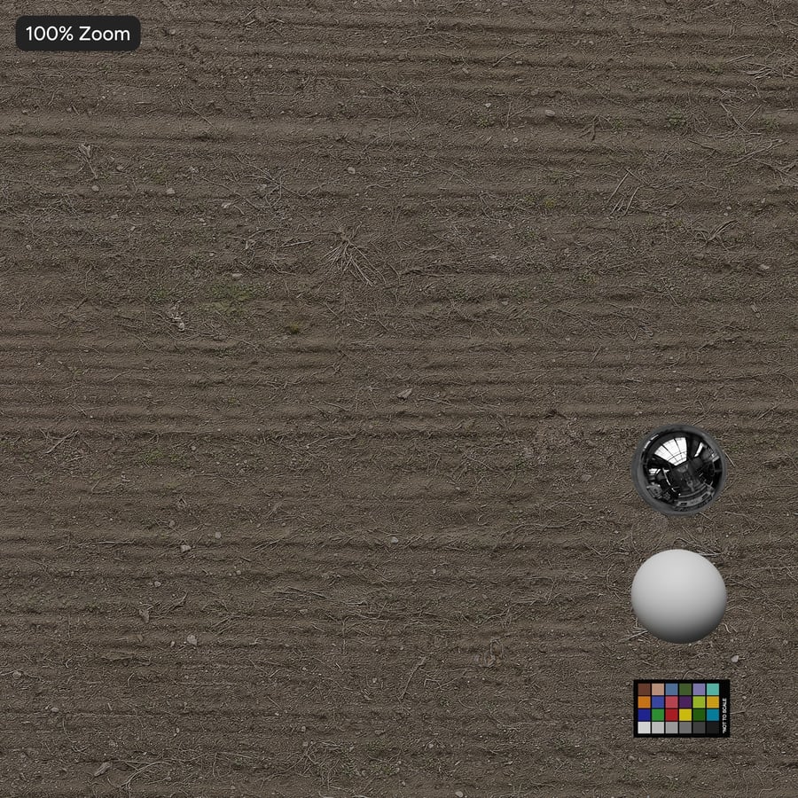 Tilled Agricultural Soil Aerial Texture, Brown - Poliigon
