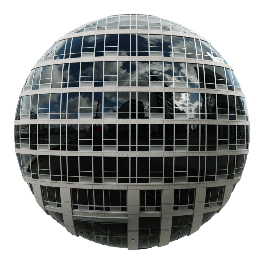 Modern Office Building Facade Aerial Texture, White - Poliigon