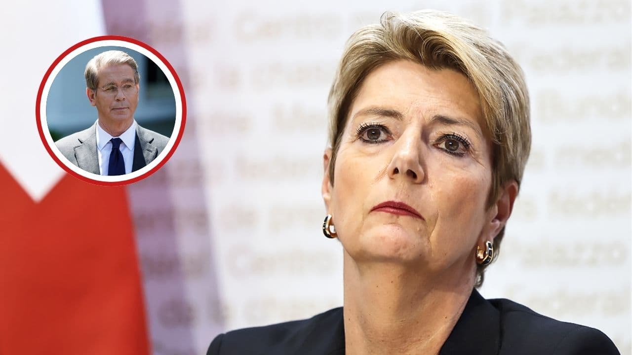 Karin Keller-Sutter et Scott Bessent, ministre des finances américain ...