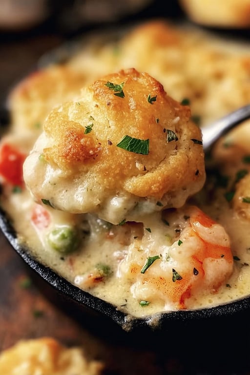 Best Cheddar Bay Biscuit Seafood Pot Pie (Easy 70 Min) Recipe - Easy ...