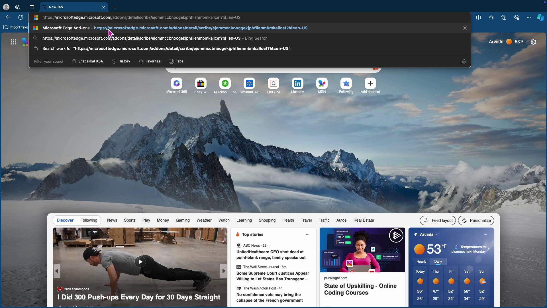 Installing the Scribe Add-on in Microsoft Edge