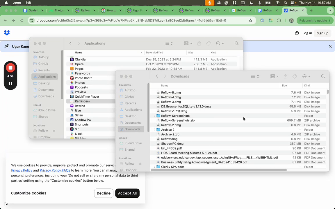 Installing the Reflow Application for the First Time