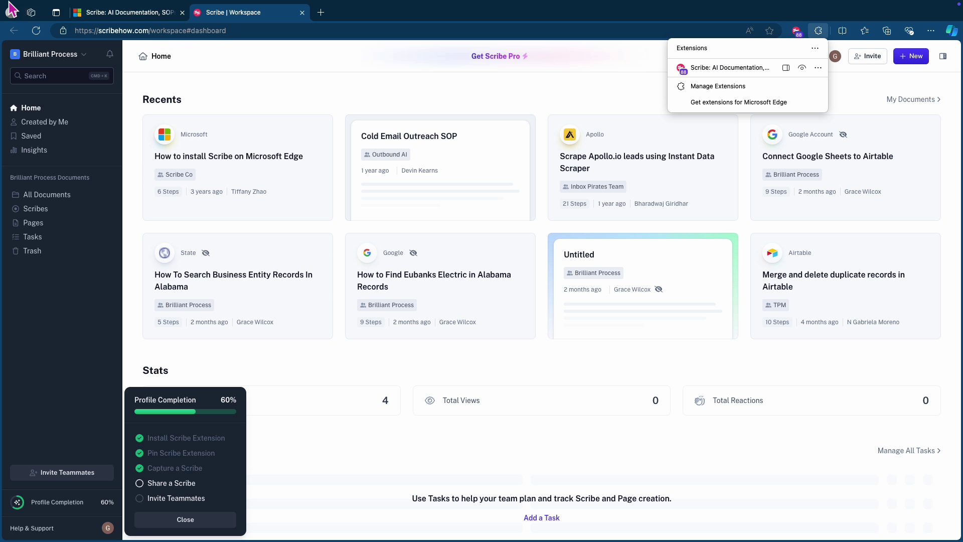 Installing the Scribe Add-on in Microsoft Edge