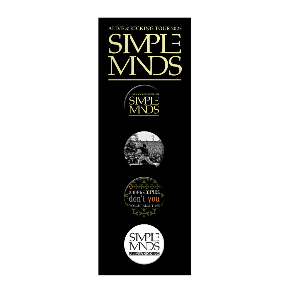 Alive & Kicking 2025 Button Set / Bookmark | Simple Minds | Simple Minds