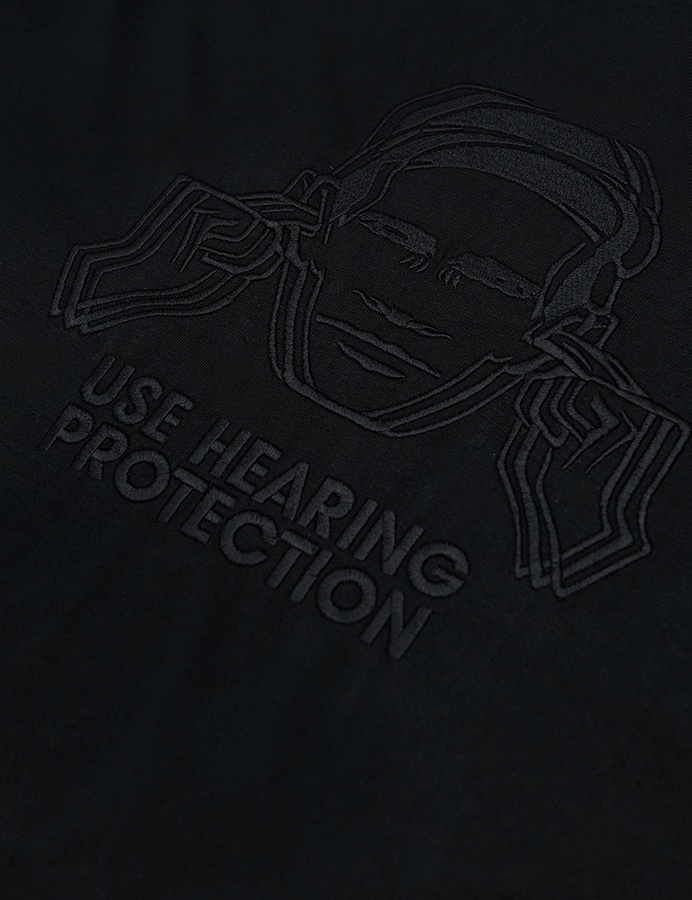 Use Hearing Protection Black T-Shirt | Hacienda | Hacienda