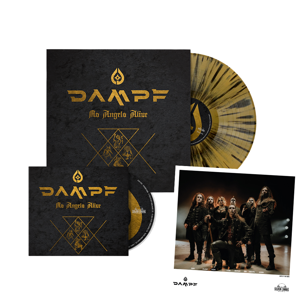 Official DAMPF Store - DAMPF - No Angels Alive Gold & Black Splattered ...