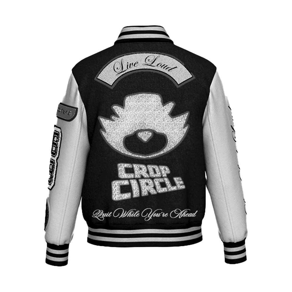 Crop Circle Varsity Jacket on Nines Online Store