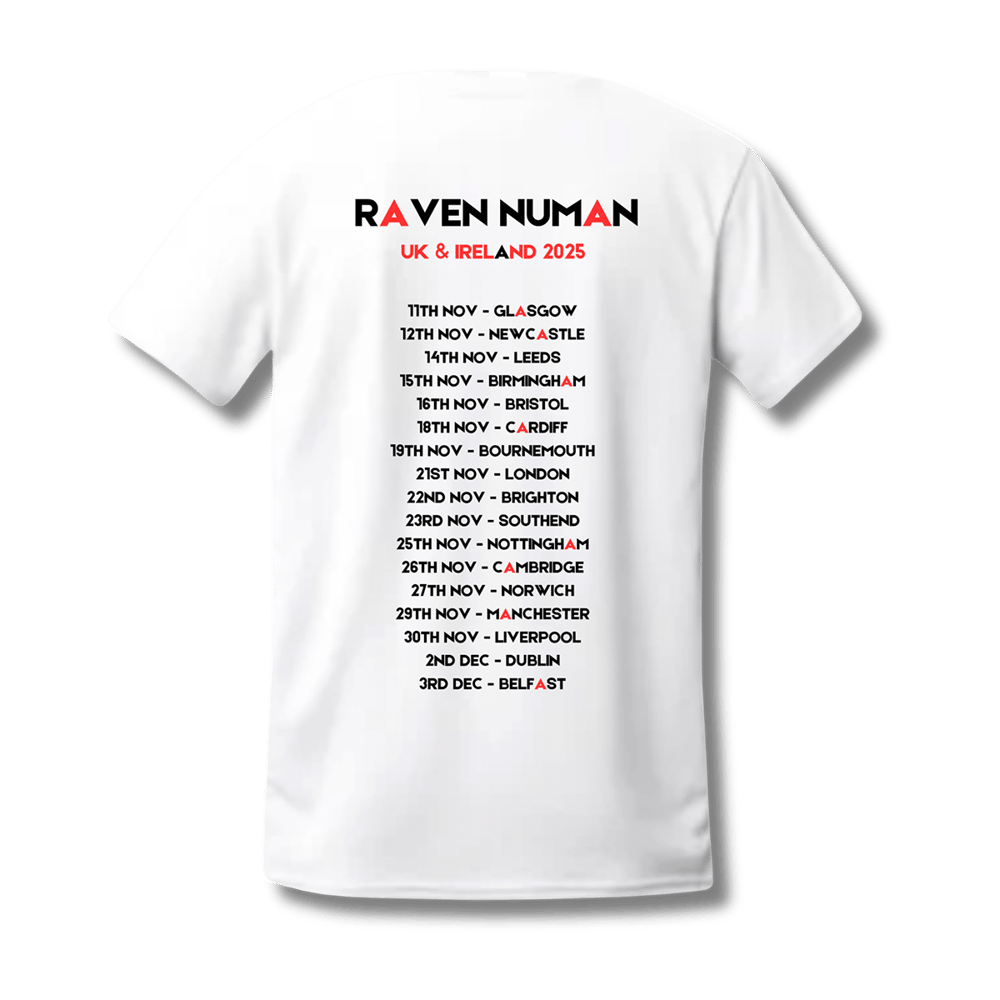 Raven Numan (White) Tour T-Shirt | Gary Numan | Townsend Music