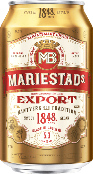 Mariestads Export 5,3% 24 x 33 cl.
