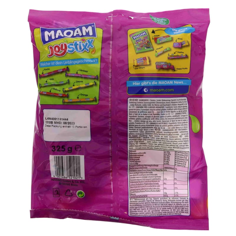 Maoam Joystixx 325g - Online Grænsehandel til gode priser - Køb her