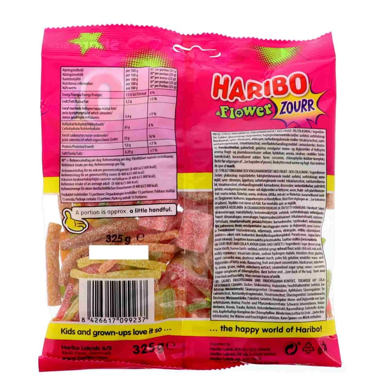 Haribo Flower Zourr 325g DK - Grænsehandel til gode priser