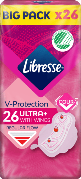 Libresse Ultra Regular bind med vinger 26 stk.