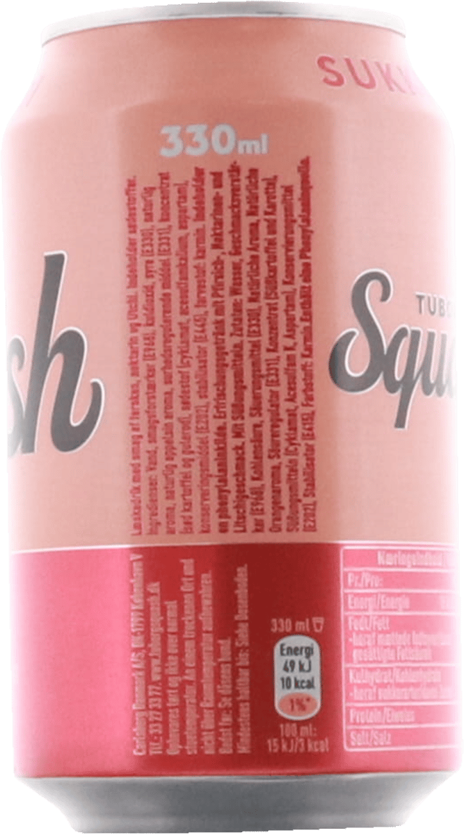 Tuborg Squash Fersken sukkerfri 24x0,33l