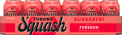Tuborg Squash Fersken sukkerfri 24x0,33l