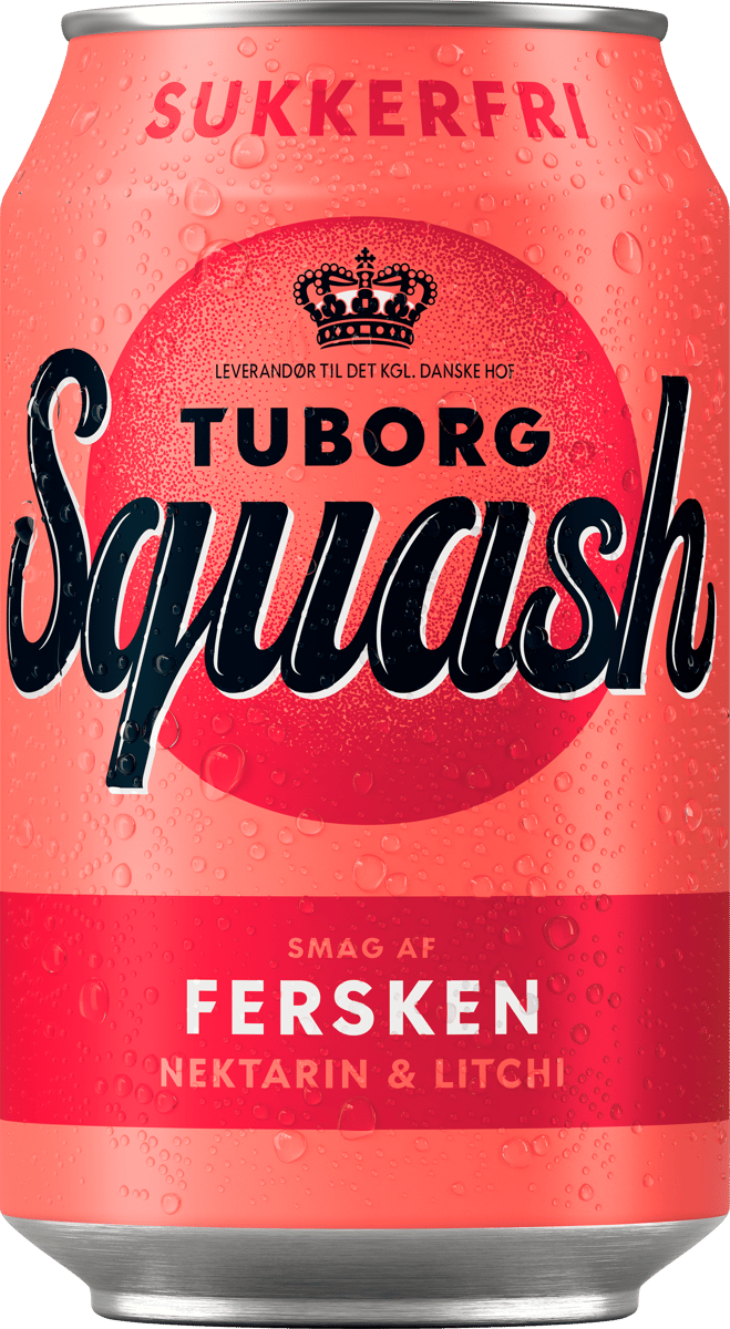 Tuborg Squash Fersken sukkerfri 24x0,33l
