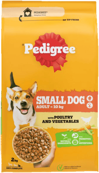 Pedigree Small Fjerkræ & Grøntsager 2kg