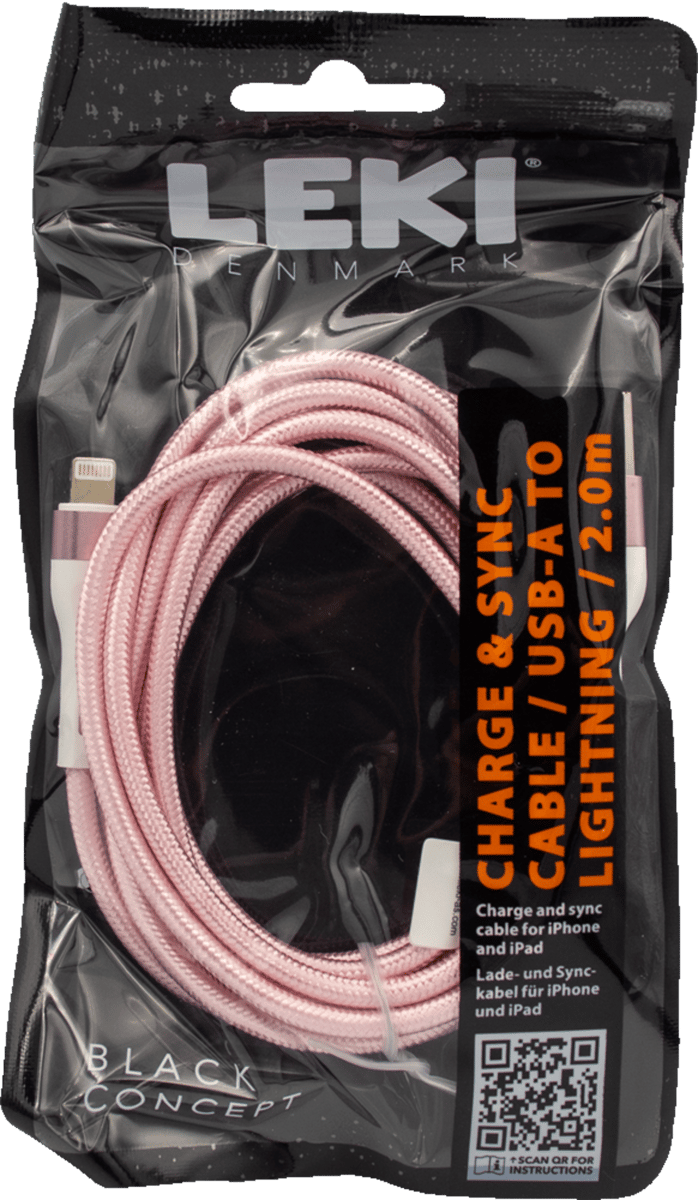 Leki Braided Kabel USB-A to Lightning 2.0 m