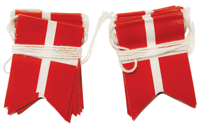 Flagguirlande papir - 8 flag 2,5m