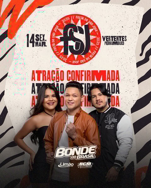 ATRAÇÃO CONFIRMADA 14MAR - BONDE DO BRASIL | Baixar Design