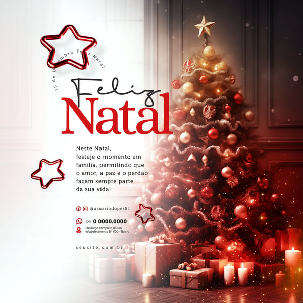 FELIZ NATAL SOCIAL MEDIA TEMPLATE PSD 7 | Baixar Design