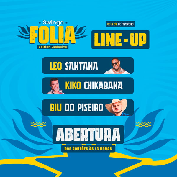 BDI FLYER DE CARNAVAL SWINGA FOLIA FEED LINE UP - PSD EDITAVEL | Baixar ...