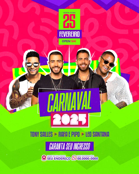 HMZ FLYER CARNAVAL, BLOCO DE CARNAVAL, ARTISTAS E EVENTOS | Baixar Design