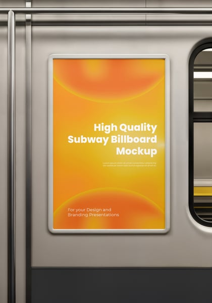 YVR METRÔ COM ANUNCIO PUBLICITÁRIO PSD EDITÁVEL MOCKUP | Baixar Design