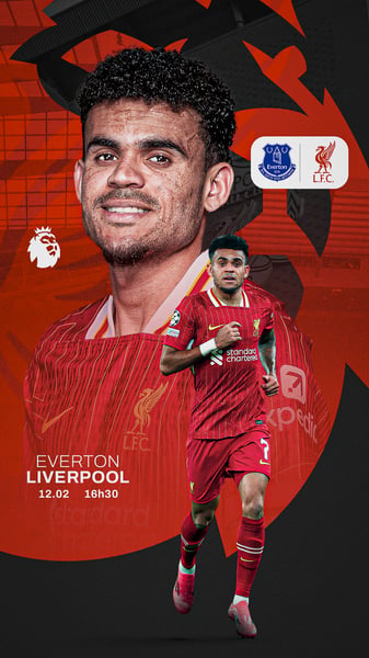 PMW FLYER MATCHDAY LUIS DIAZ LIVERPOOL | Baixar Design