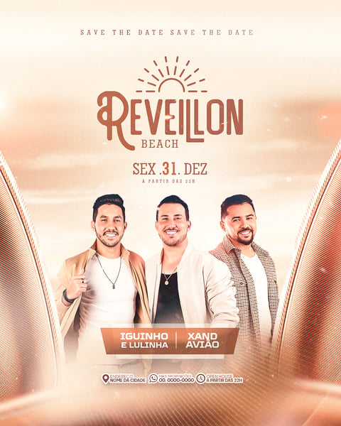 FLYER REVEILLON VIRADA DE ANO ARTISTAS E EVENTOS 5 | Baixar Design